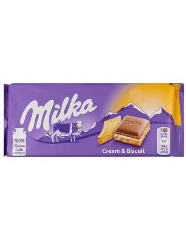 قیمت خرید شکلات شیری کرم بسکوییت میلکا Milka Cream & Biscuit Milk Chocolate
