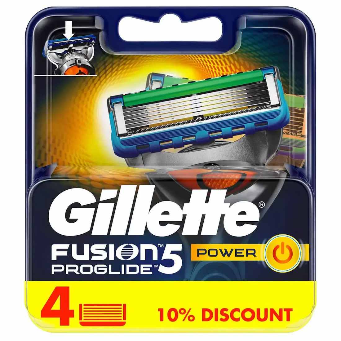 تیغ اصلاح یدک ژیلت فیوژن فایو پروگلاید پاور 4عددی Gillette Fusion 5 ...