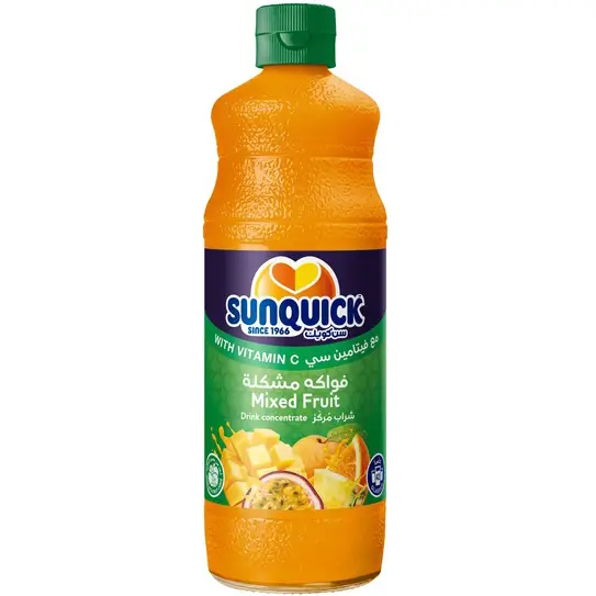 شربت سان کوئیک با طعم میوه مخلوط Sunquick Mixed Fruit Concentrate Drink