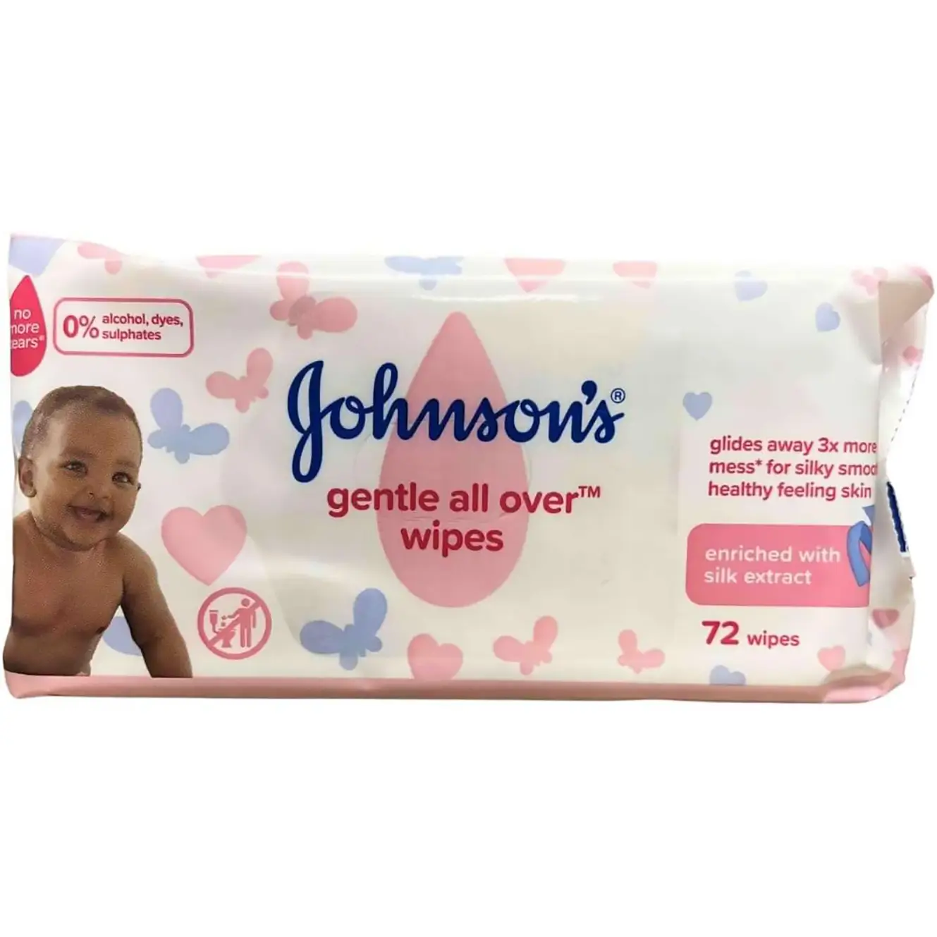 دستمال مرطوب نرم و لطیف کودک جانسون بسته 72 عددی Johnson's Gentle All ...