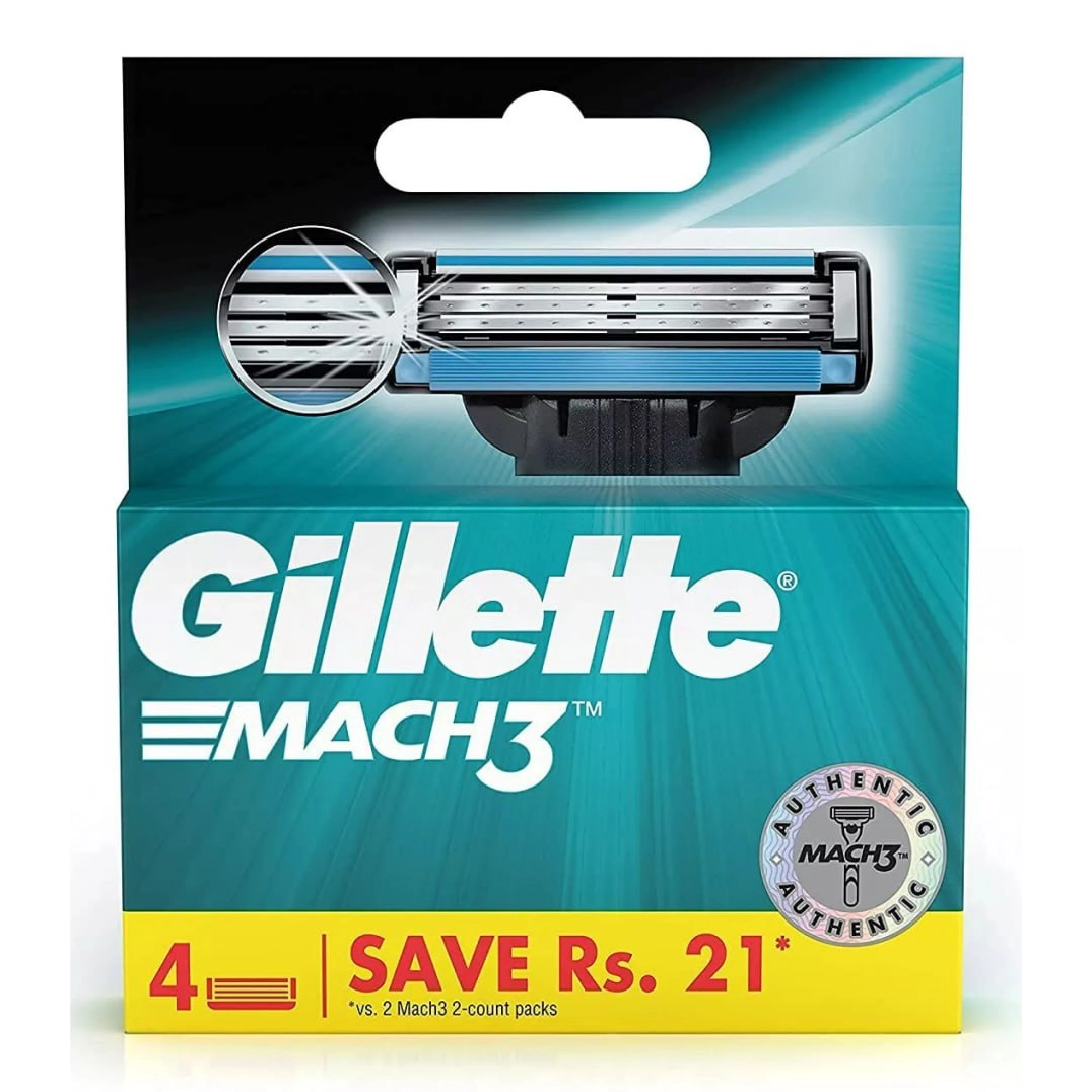 خرید تیغ یدک ژیلت مچ تری سه لبه Gillette Mach 3 Manual Shaving Razor Blades