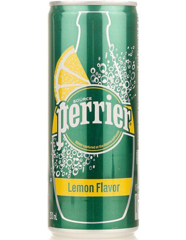 آب معدنی گازدار سودا پریر با طعم لیمو Perrier Lemon 250ml