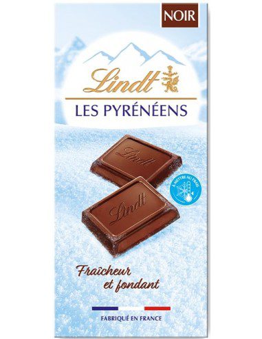 خرید شکلات تلخ تخته ای پیرنیز لینت 150 گرمی Lindt Les Pyrenees Noir ...